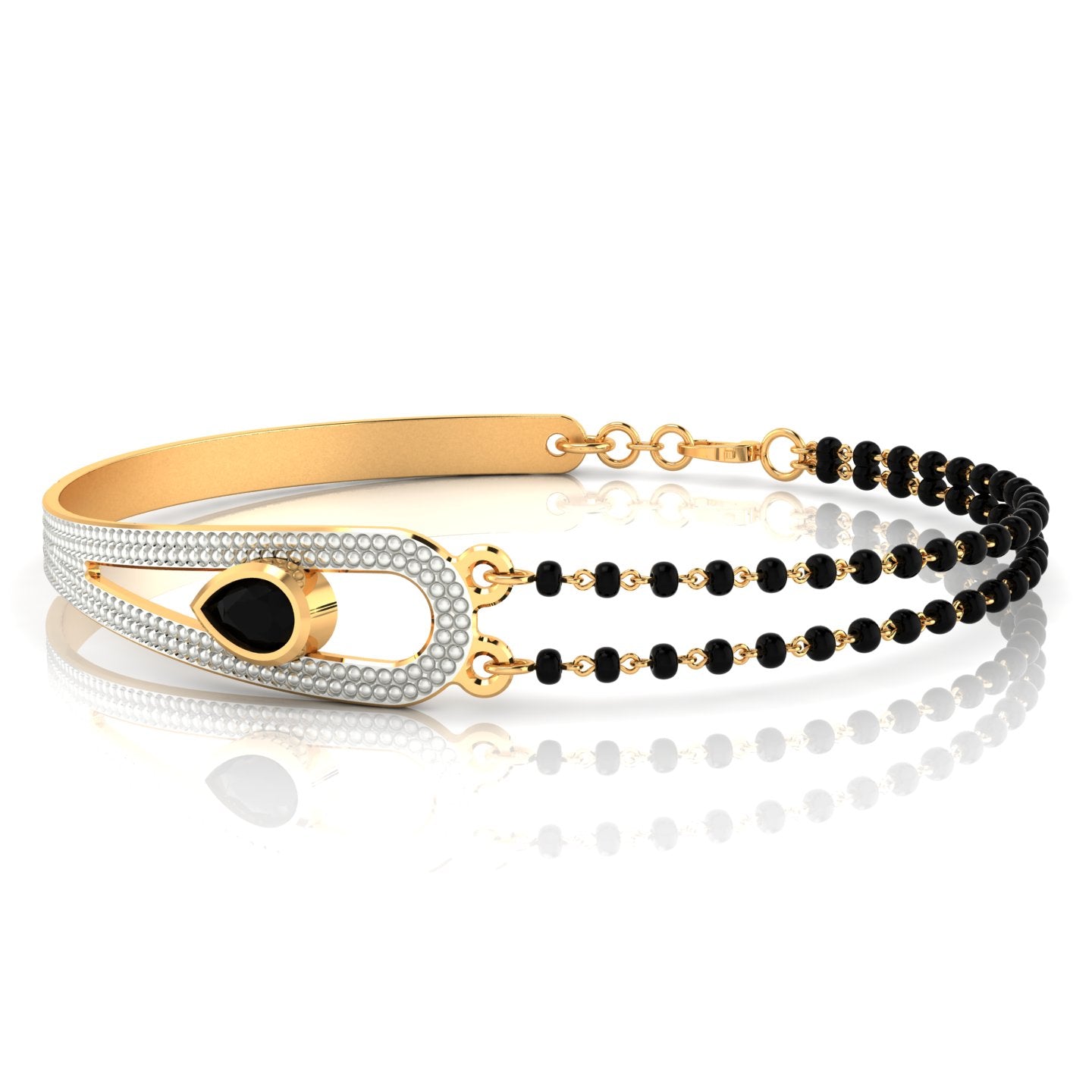 Elegant Circle Diamond Mangalsutra Bracelet – Traditional & Stylish Je ...